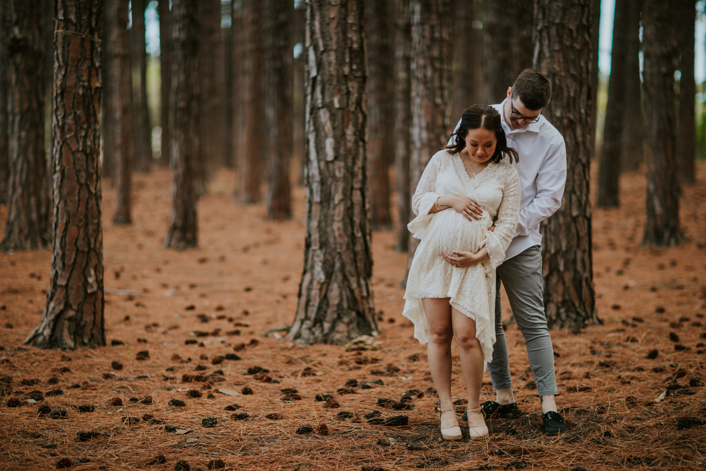 Pine Tree Forest Maternity Photoshoot - Still Wild Love